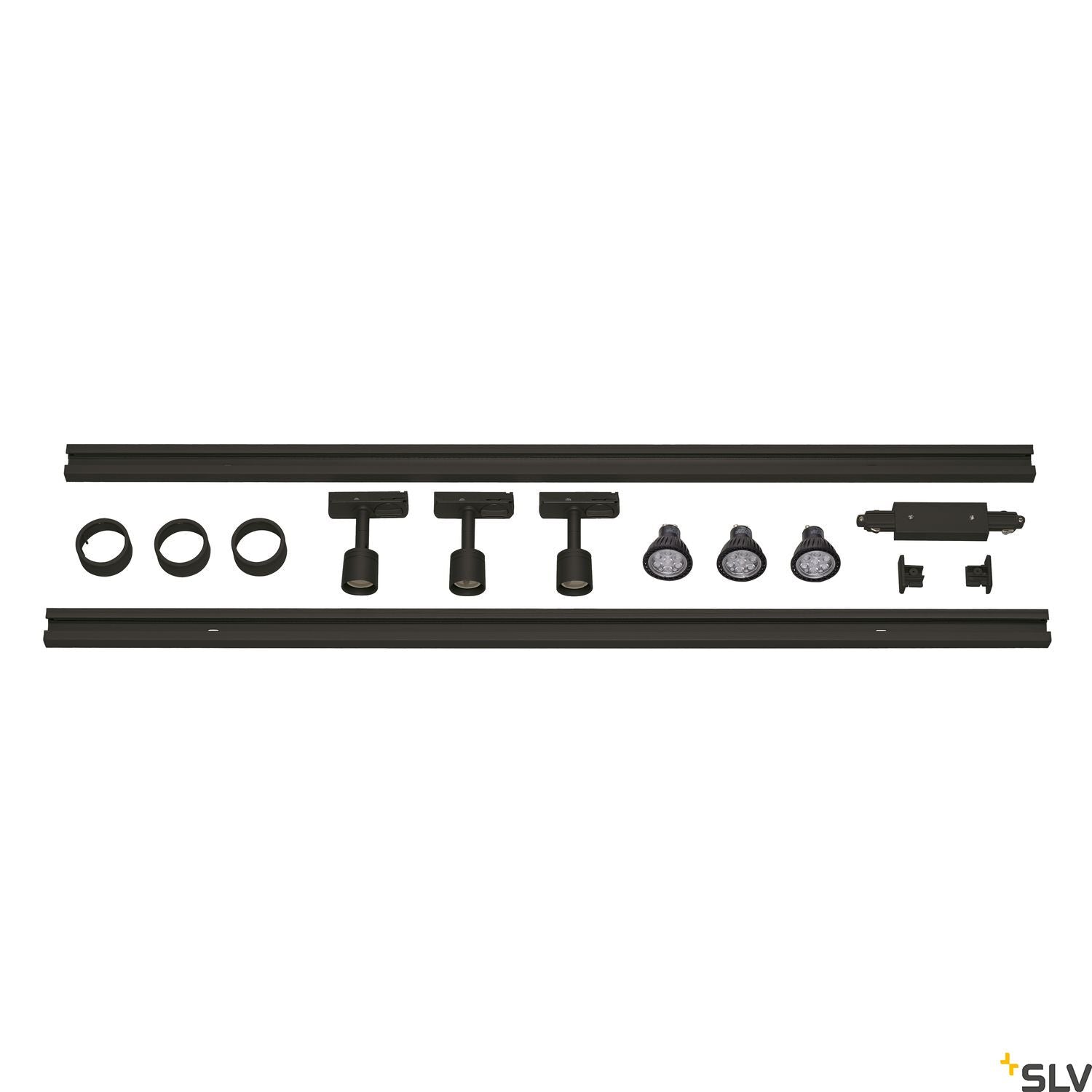 SLV 143190 1 Circuit Track Set LED 3x4.3W 3000K Black SLV Lighting ...